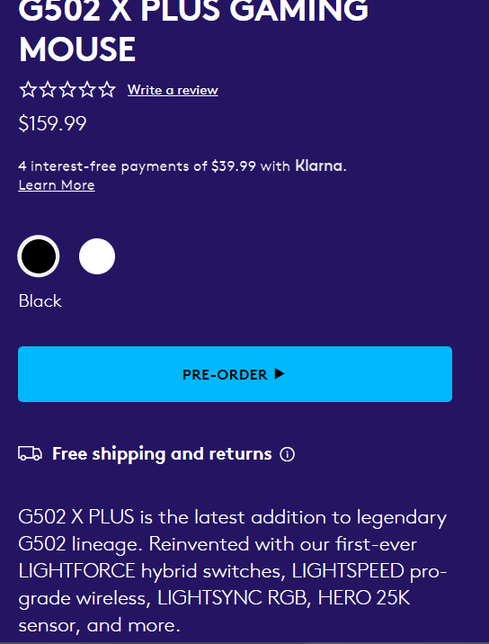 로지텍 G502 X 게이밍 마우스 유선 무선 및 PLUS 버전 출시