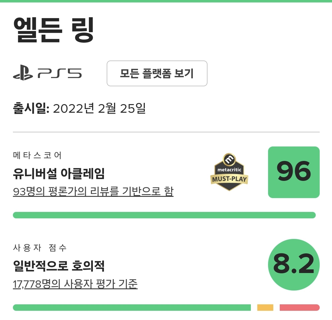 DLC가 GOTY 후보 엘든링 주겠다고 선언한건가
