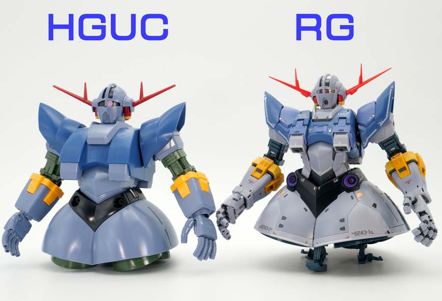 RG 지옹 HGUC 각부 비교 + 조합 사진 | 프라모델 정보