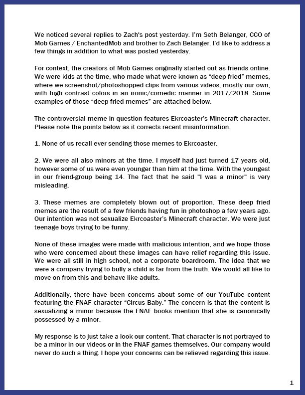 파피 플레이타임 개발자가 페도필리아 논란에 대해 사과하다. | PC 게임 정보