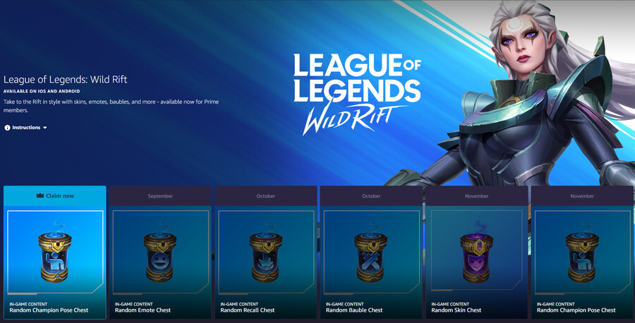 [LOL:WR] [Prime구독한정] 9월 무작위 포즈 상자 | 모바일 게임 정보