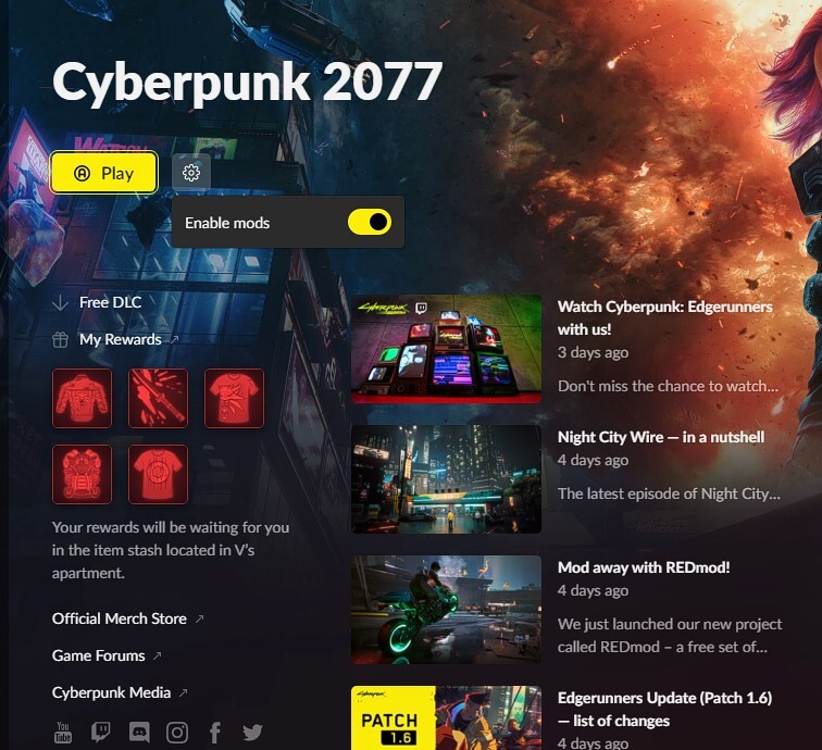 Redmod 관련 유의사항 혹은 팁(?) | 사이버펑크 2077