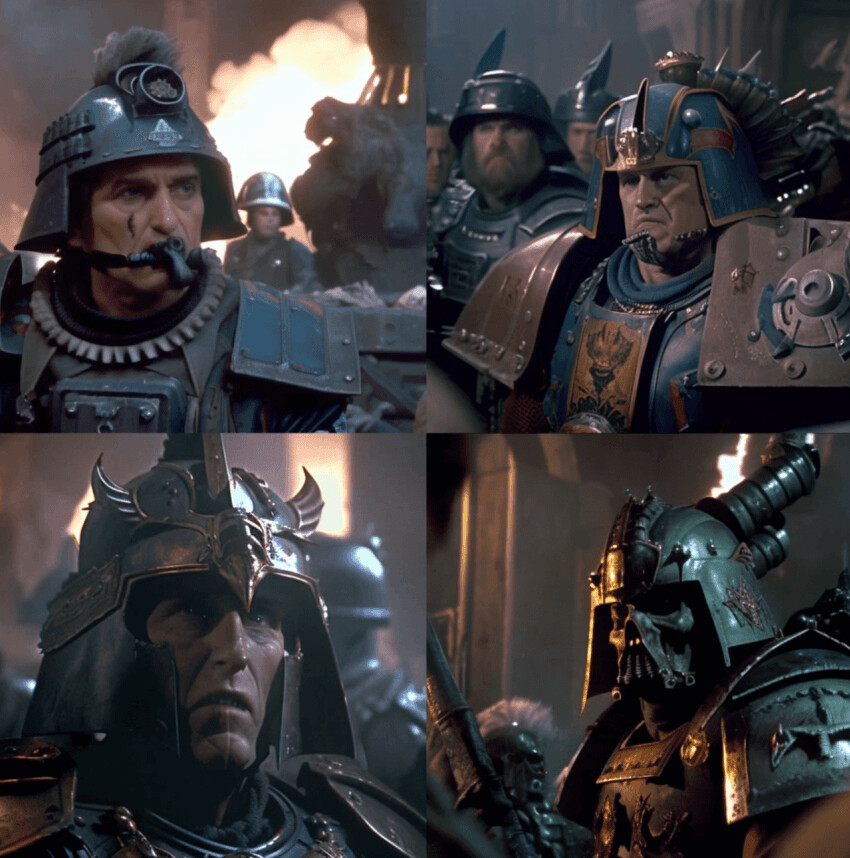 AI로 만든 80년대 헐리우드 스타일 워해머 40K
