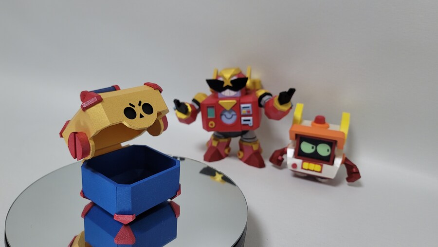origami Brawl stars mega box papercraft