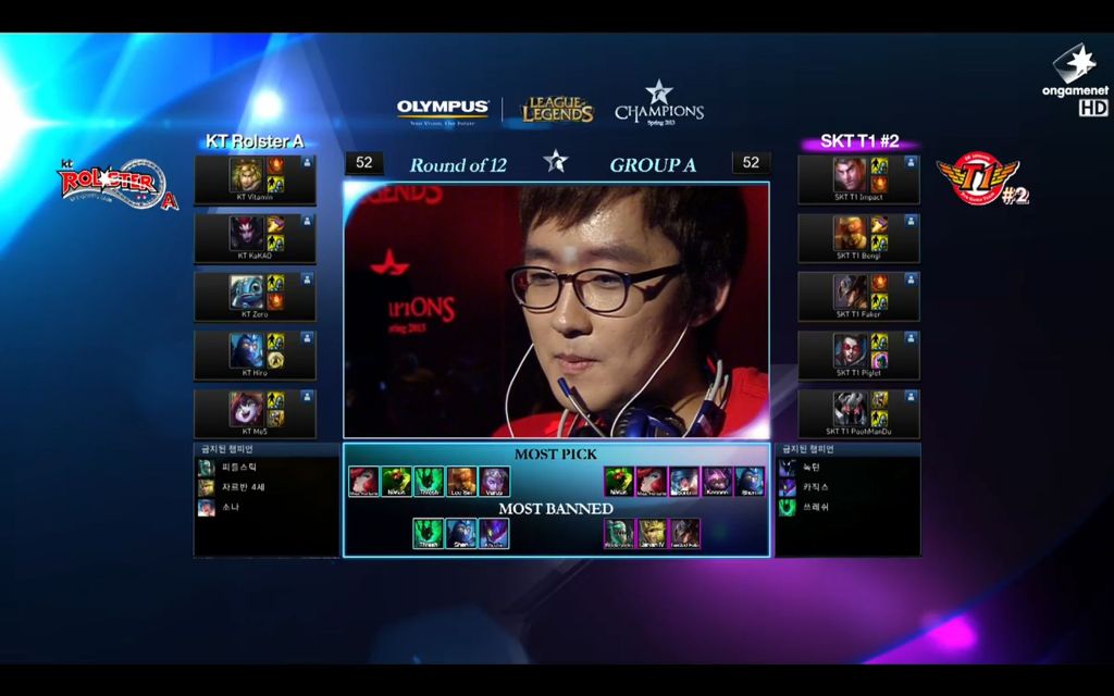 [LOL] 챔스 12강 4주차 SKT-T1#2 VS KT-A | PC 게임 정보