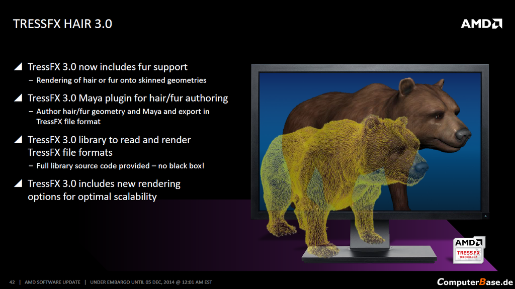 AMD 동물의 털 표현을 추가한 TressFX 30 발표