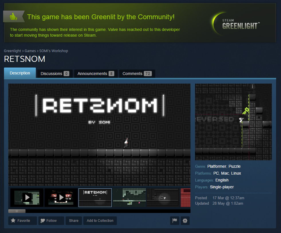 국산 인디게임 RETSNOM 그린랏 되다 | PC 게임 정보