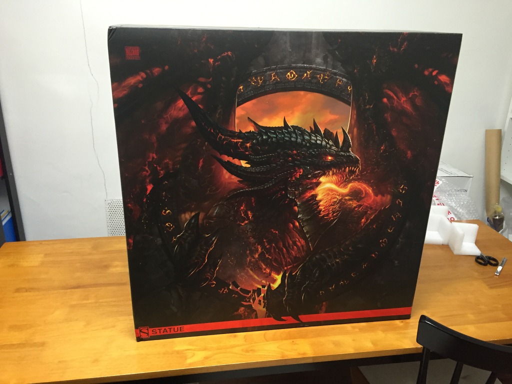 사이드쇼 데스윙 스태츄 개봉기 (SIDESHOW Deathwing Statue) | 피규어 갤러리
