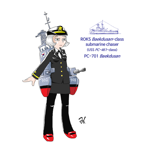 초대 해군 군함들 모에화 해봤습니다