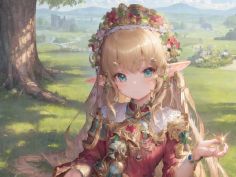 한복입은 엘프 | AI 이미지 메이커 Beta