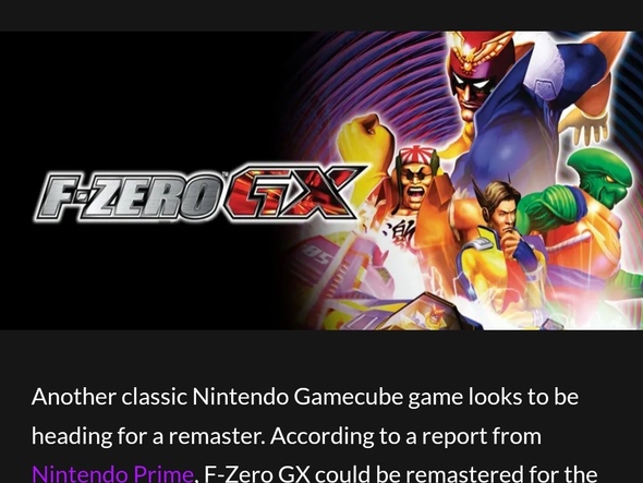 에프제로 GX가 리마스터 계획중? | NS 정보