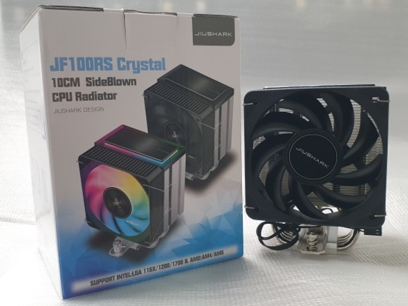 작은데 TDP220W 적용되는 지우샥 JF100RS Crystal CPU 공랭쿨러 | PC 기타 주변기기