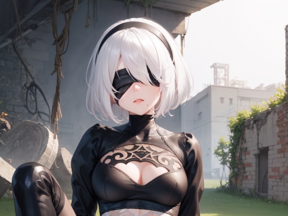 후방,ai,2B) 안대있고 치마없는 2B | 유머 게시판