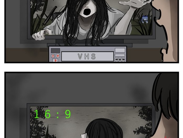 귀신이 16 : 9 사이즈 TV를 싫어하는 이유.Comic | 유머 게시판