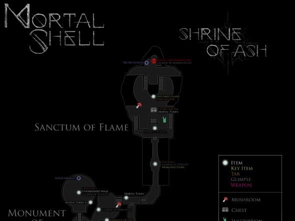 모탈 셸 지도 Mortal shell map 맵. | 모탈 셸