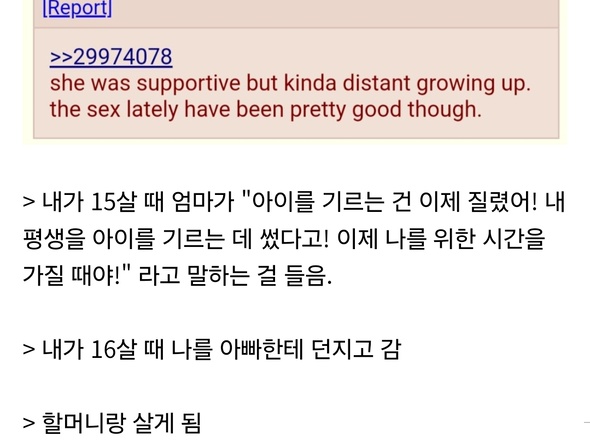 청소년기를 엄마 없이 보낸 미국 유동의 썰.txt | 유머 게시판 | RULIWEB