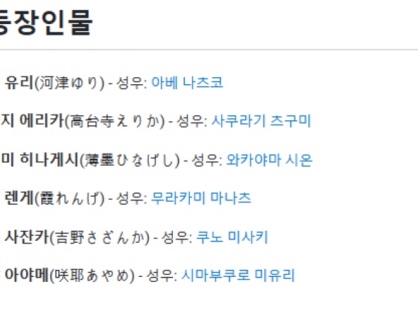 모멘타리 릴리) 캐릭터 pv | 애니메이션 정보 | RULIWEB