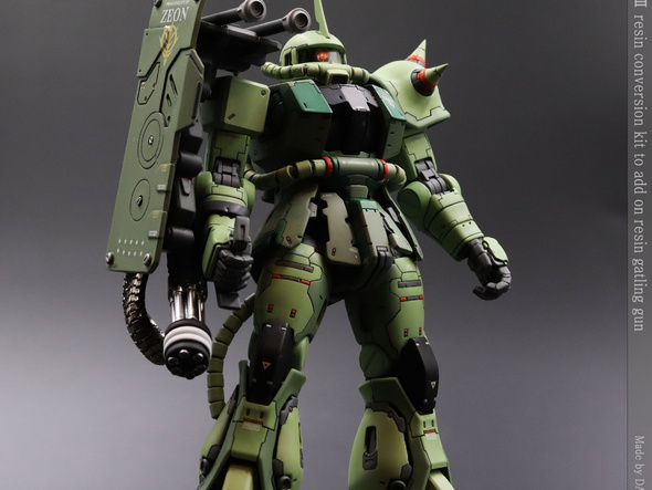 [MG] 자쿠2 레진컨버젼 개틀링건 추가무장 完 | 프라모델 캐릭터모형 갤러리 | RULIWEB