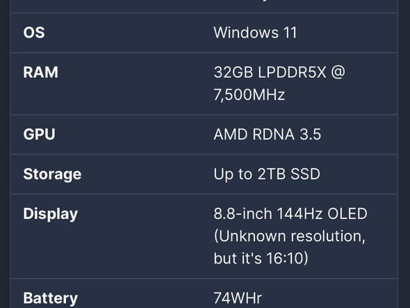 umpc 리전고 2 프로토타입 스펙