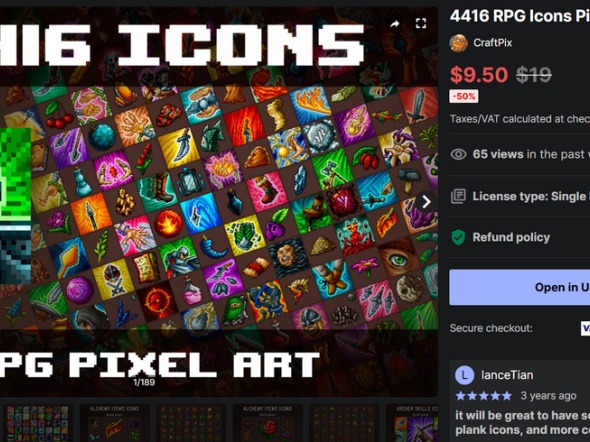 에셋스토어 무료 4416 RPG Icons Pixel Art 58
