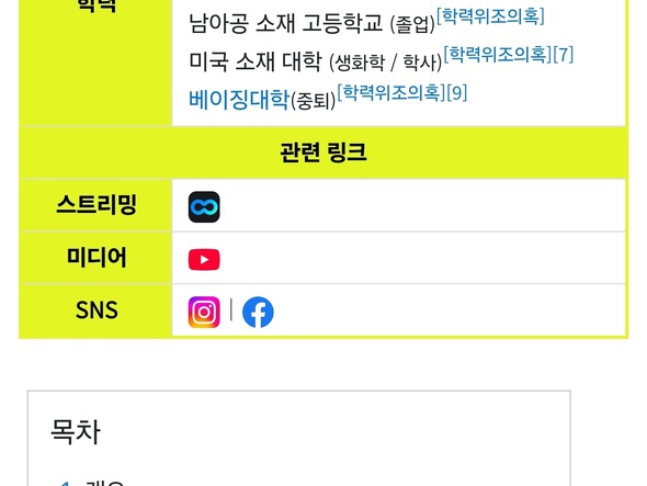 베스트에 올라온 BJ감동란 나무위키 보고 옴