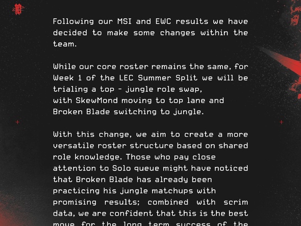 G2 탑정글 포지션 스왑 방침