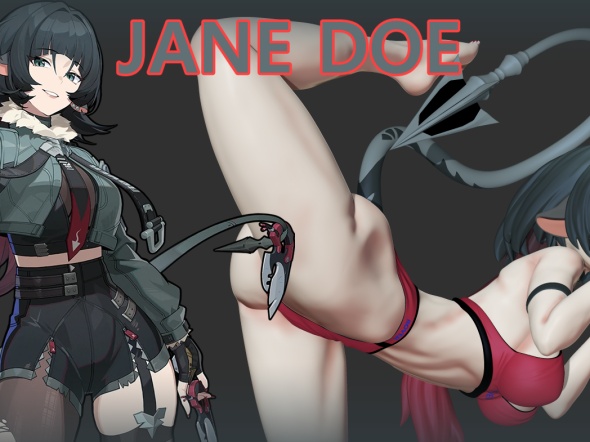 ZZZ 제인 도 verBikini 피규어 3D 모델링 젠레스 존 제로